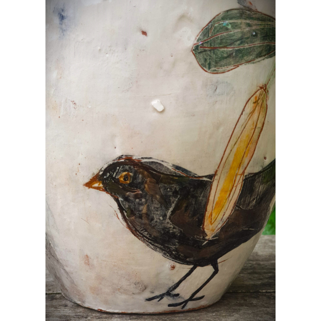 Jacqueline Leighton Boyce - 'Blackbird Lilies' Vase - Tim Williams Fine Art